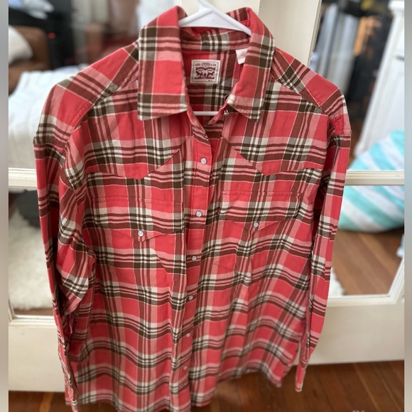 Levi's | Tops | Levis Women Flannel Beautiful Pastel Color | Poshmark